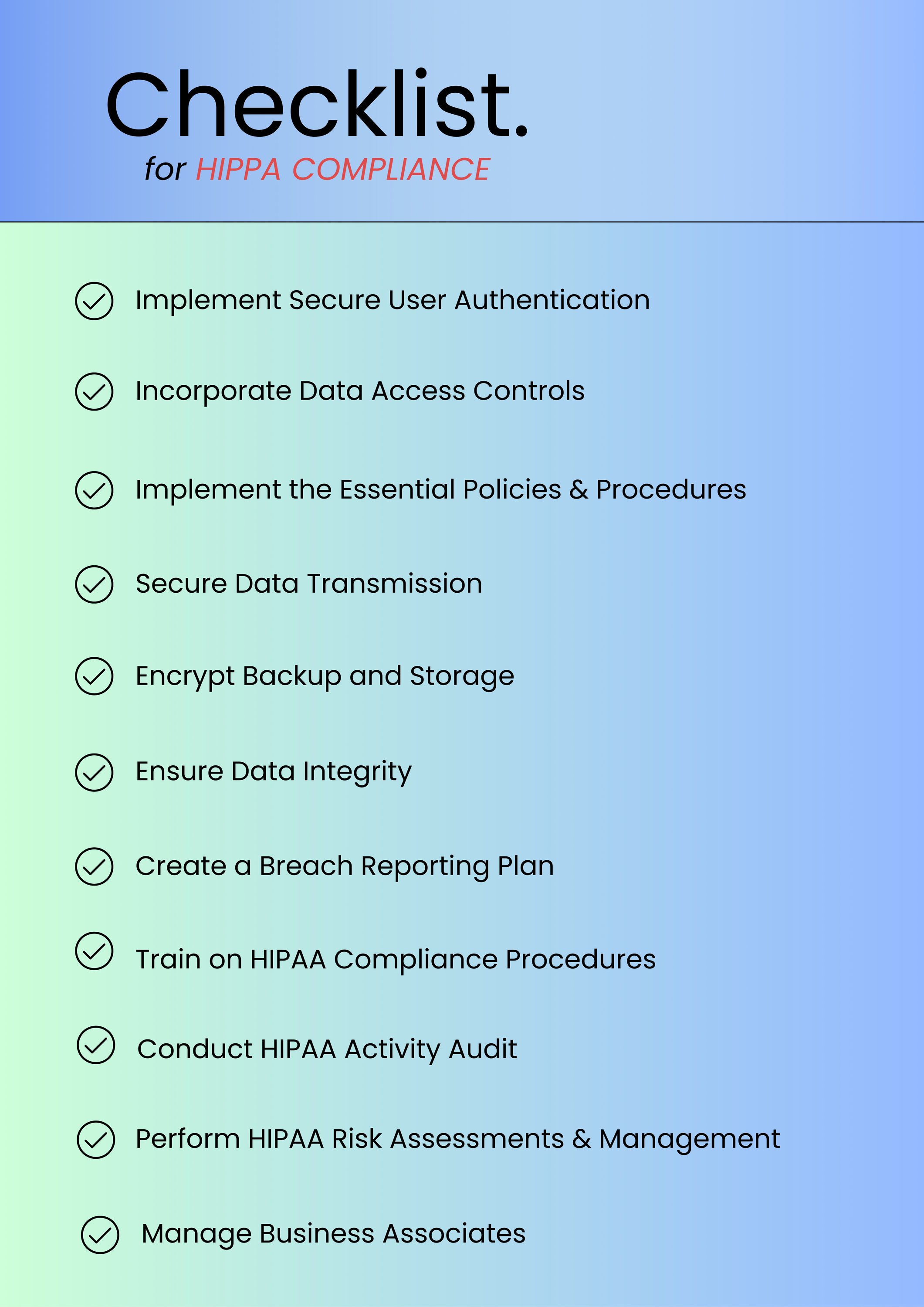 Essential HIPAA Compliance Checklist for Software Development